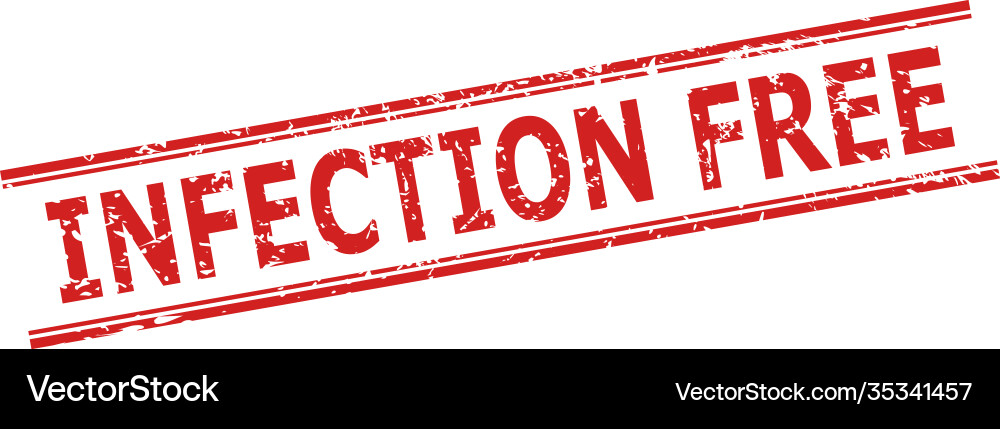 Infection free stamp seal with corroded surface Vector Image