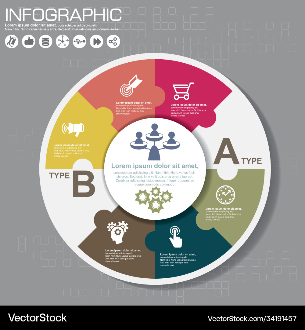 Infographic design template and business concept Vector Image