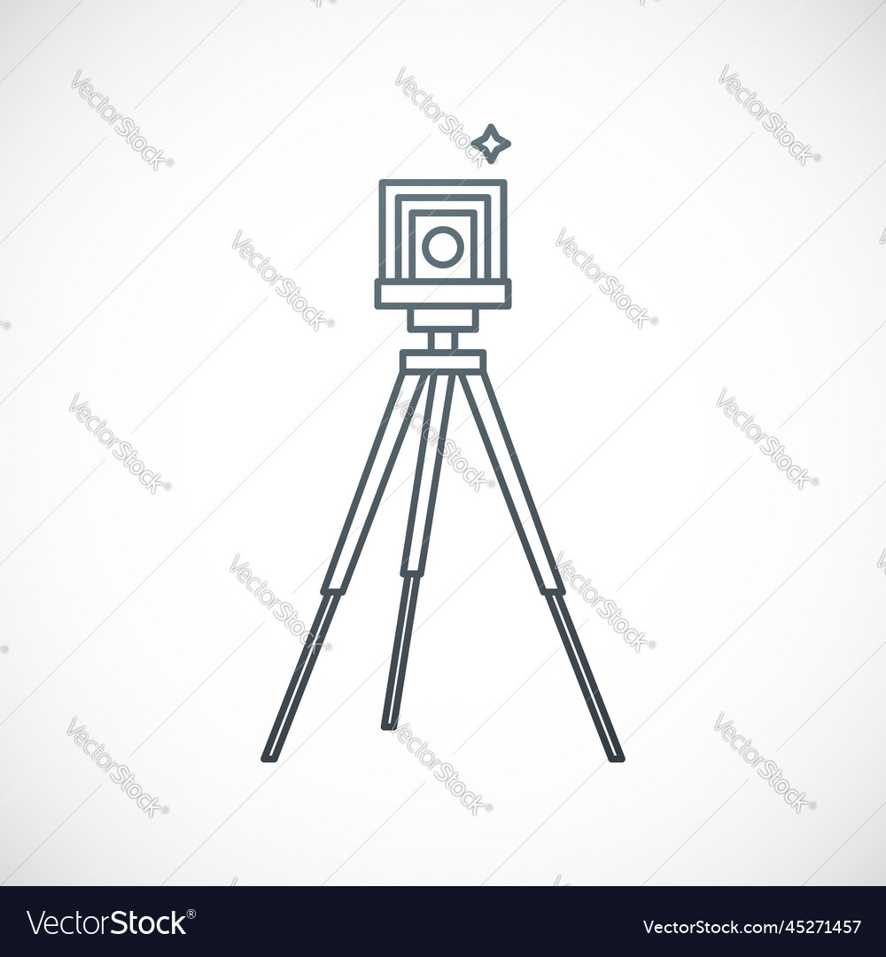 Retro camera icon isolated on white background Vector Image