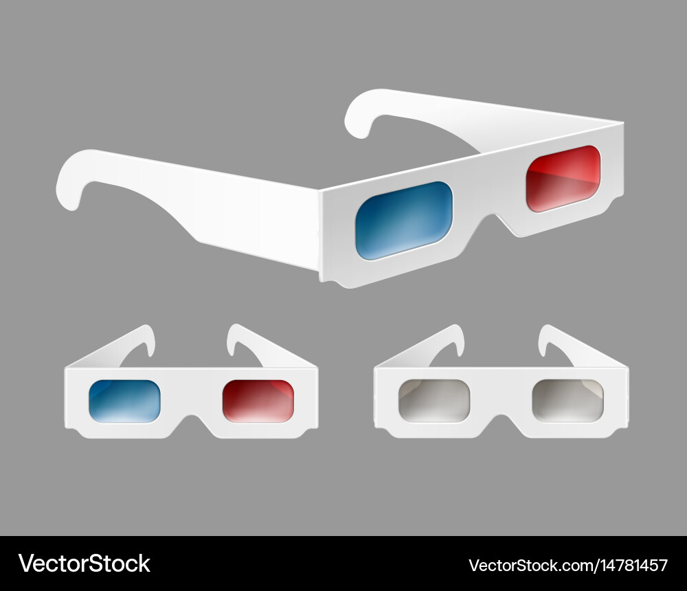 Set of 3d glasses Royalty Free Vector Image - VectorStock