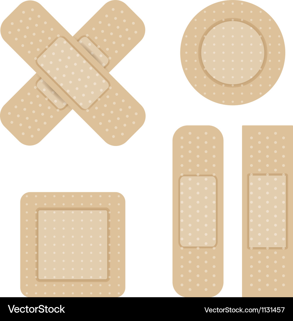 Set of adhesive bandage Royalty Free Vector Image