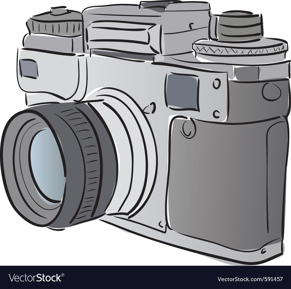 Stylized camera Royalty Free Vector Image - VectorStock