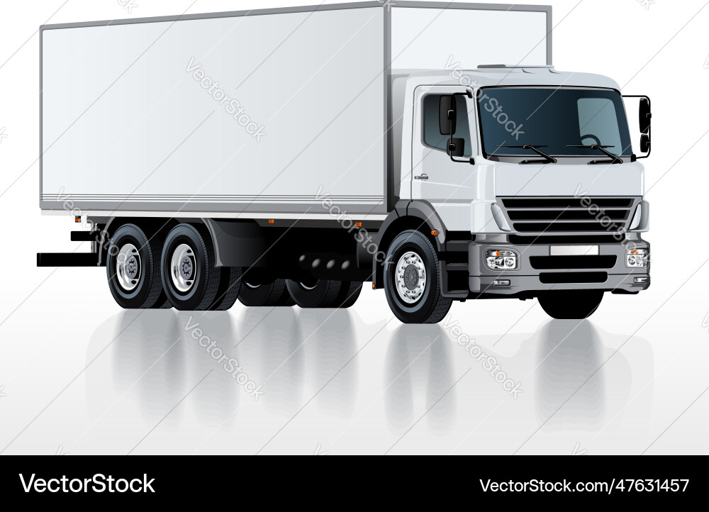 Truck template isolated on white Royalty Free Vector Image
