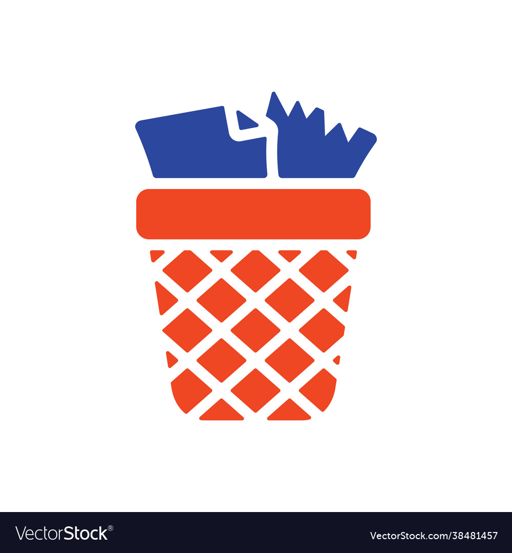 Wastebasket outline flat glyph icon workspace sign Wastebasket outline flat glyph icon workspace sign