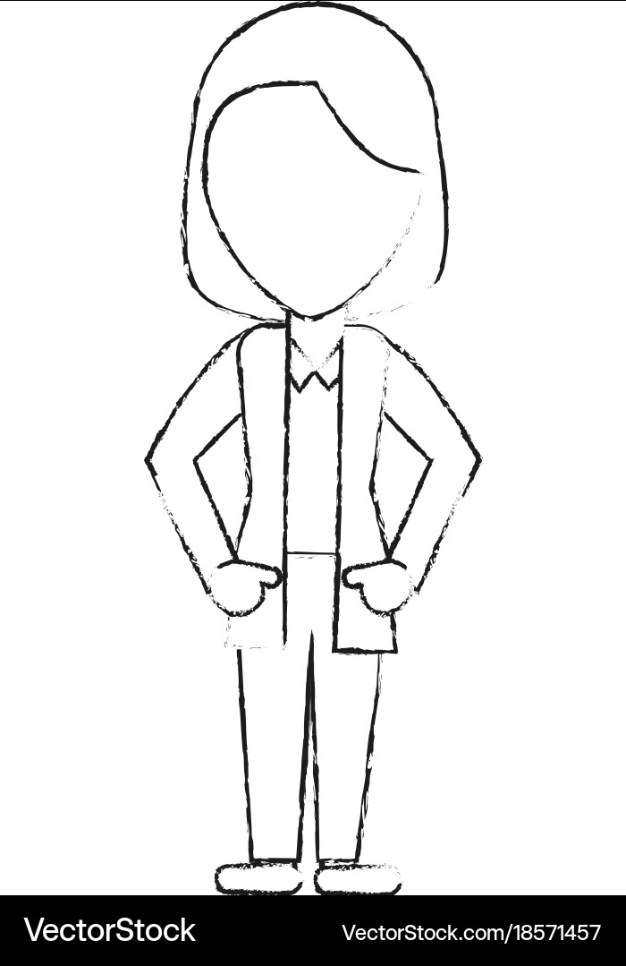 Woman faceless avatar Royalty Free Vector Image