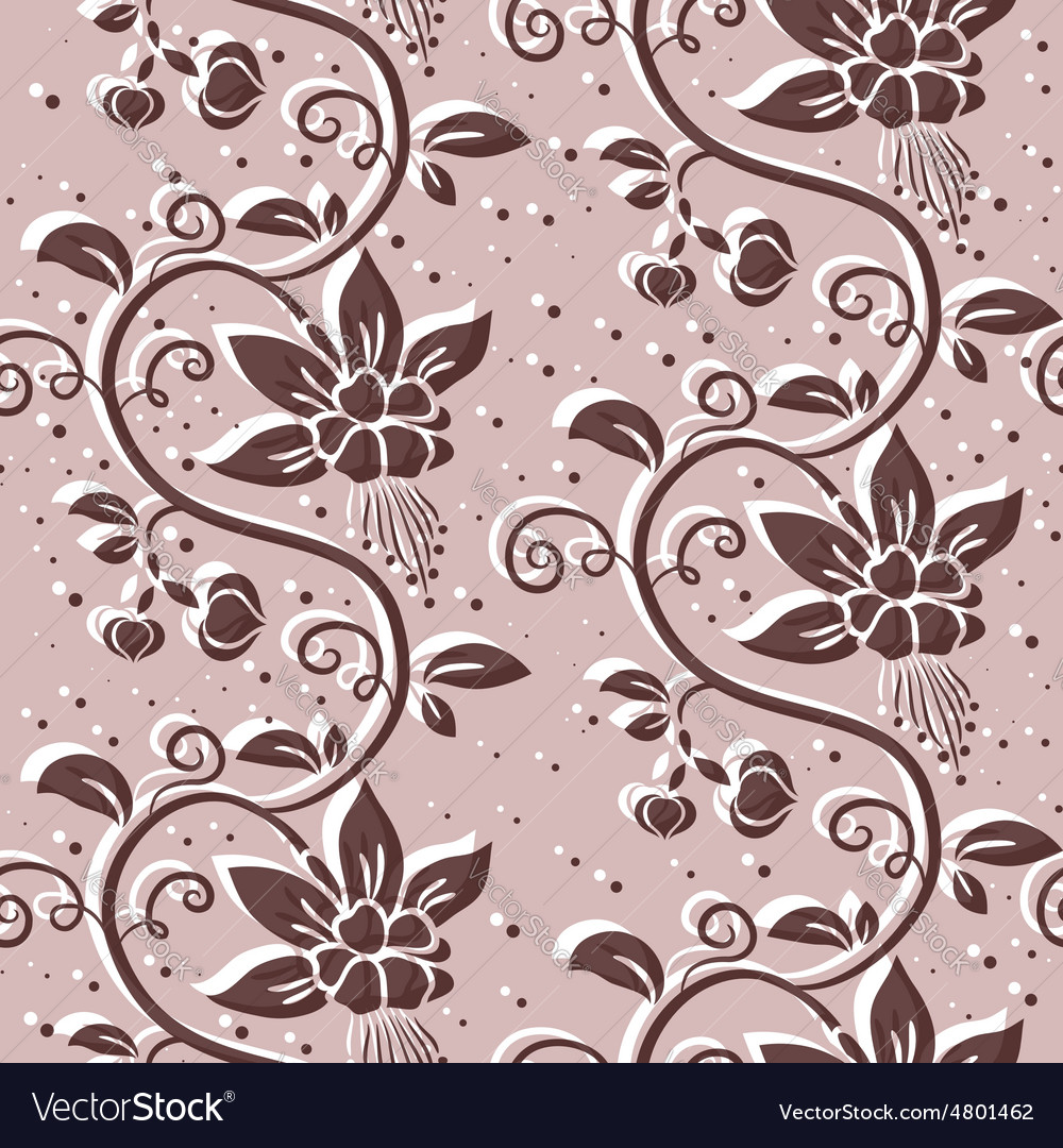 Abstract seamless floral pattern Royalty Free Vector Image