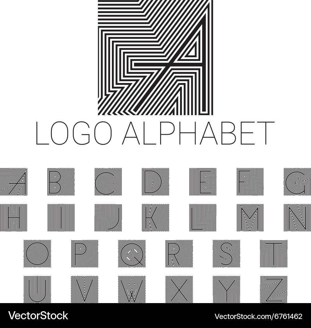 Alphabet brand letters as logo Royalty Free Vector Image
