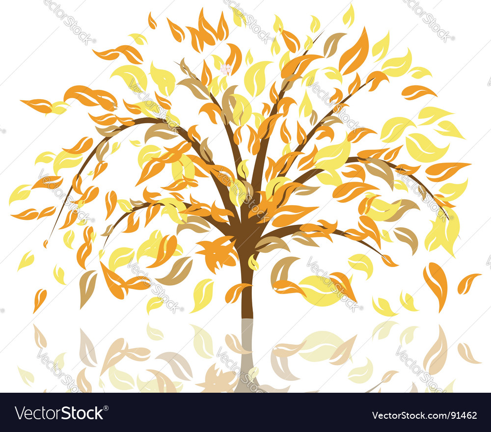 Autumn tree Royalty Free Vector Image - VectorStock