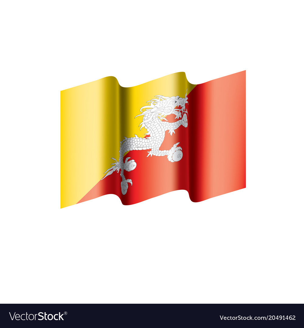 Bhutan flag Royalty Free Vector Image - VectorStock