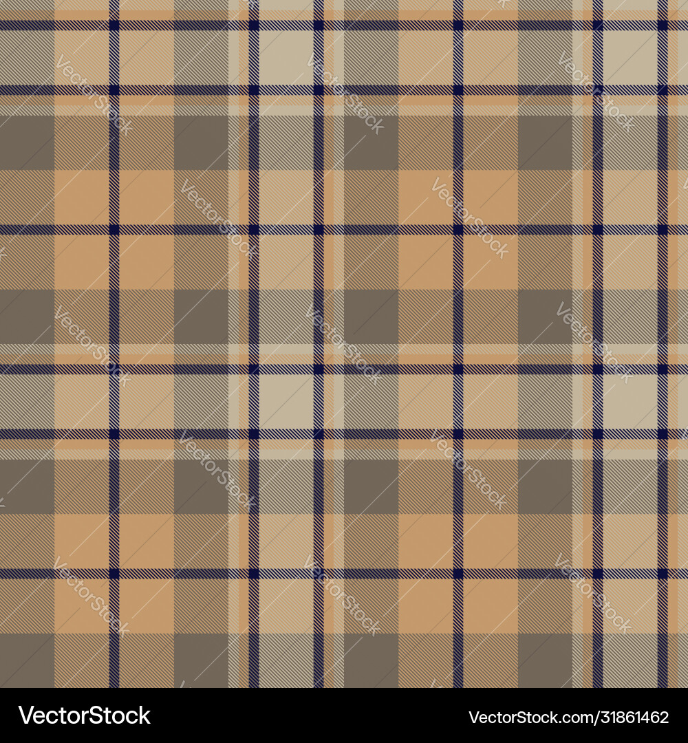 Brown plaid tartan seamless pattern Royalty Free Vector