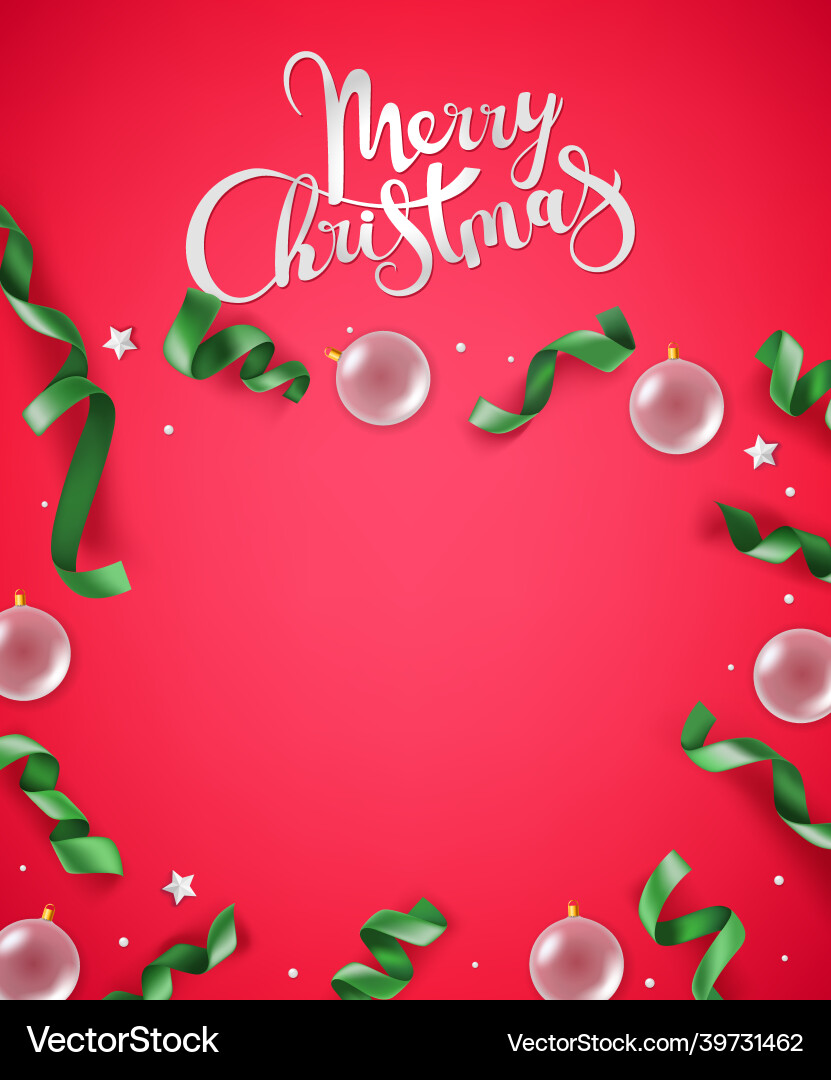Christmas greeting card with copy space for a text