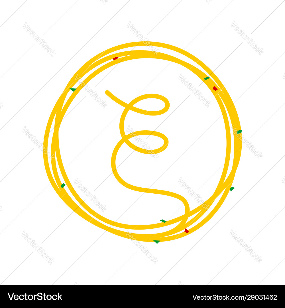Circle noodle e Royalty Free Vector Image - VectorStock