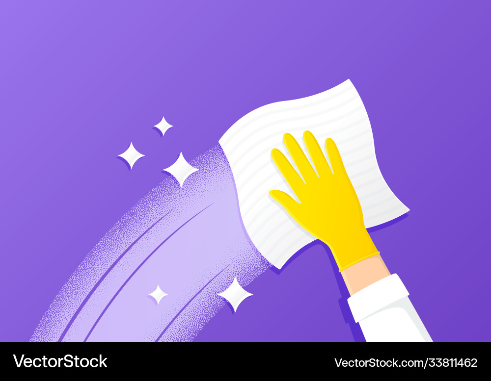 Cleaning and wipe surface antibacterial wet wipe Vector Image