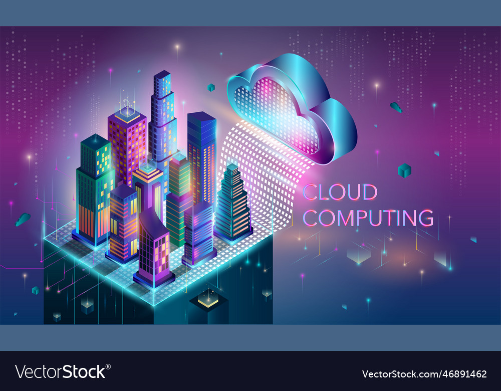 Cloud computing concept Royalty Free Vector Image