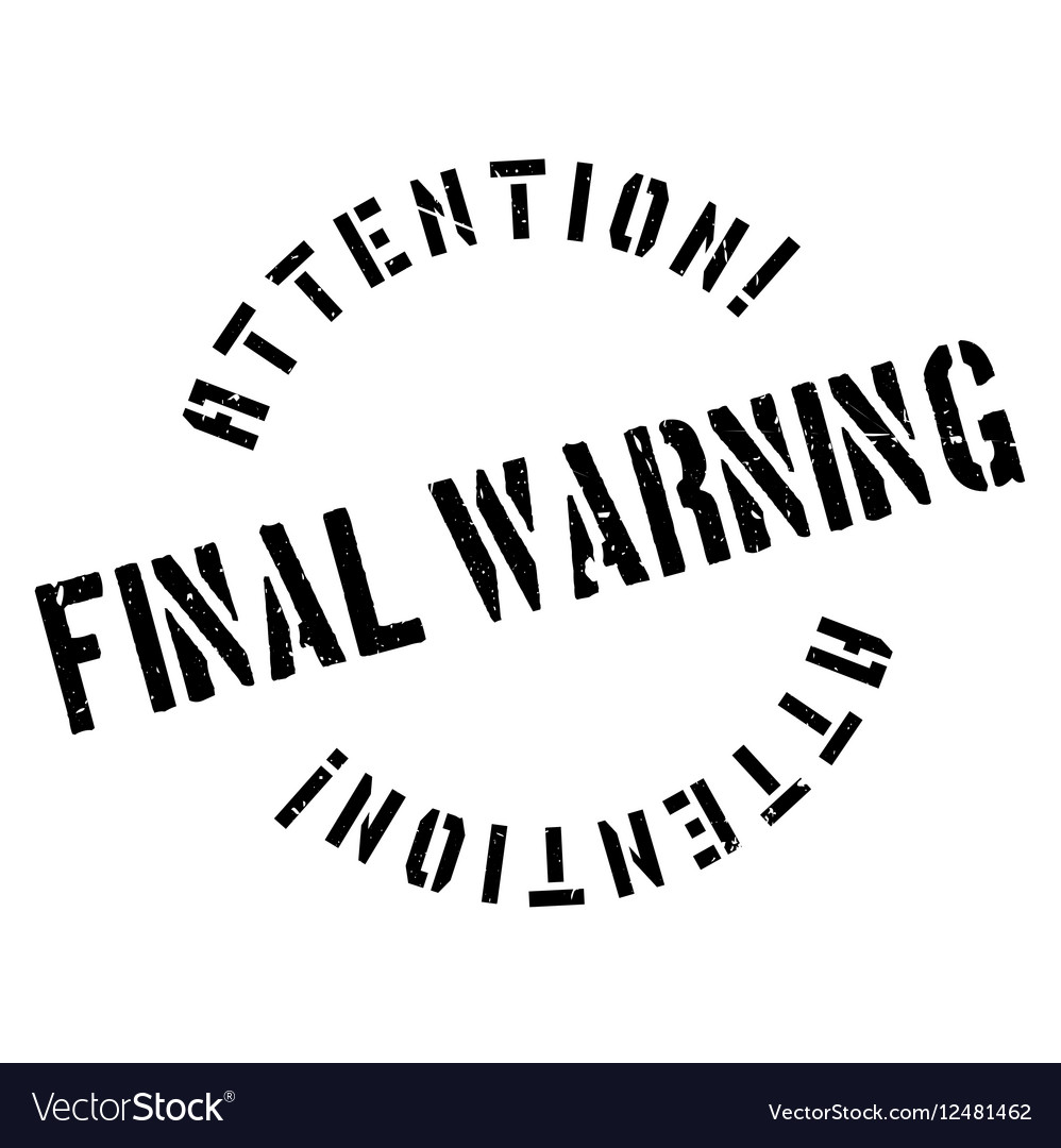 Final warning rubber stamp Royalty Free Vector Image