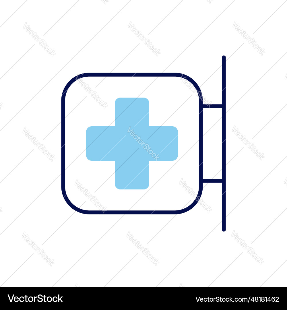Hospital signboard related icon Royalty Free Vector Image
