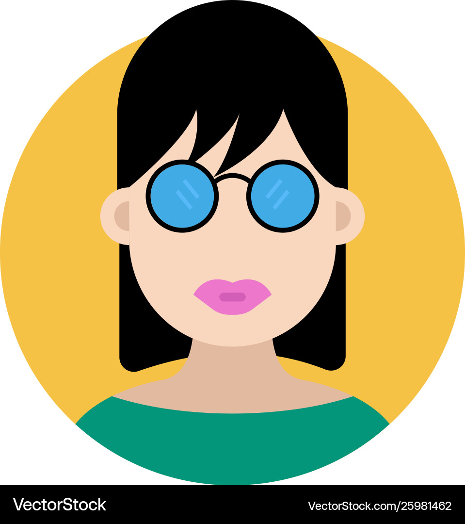Stylish girl avatar Royalty Free Vector Image - VectorStock
