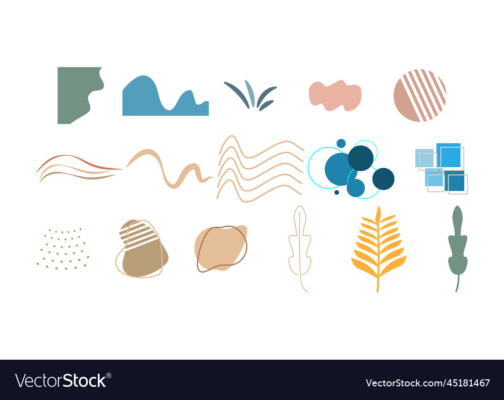 Abstract shape set Royalty Free Vector Image - VectorStock