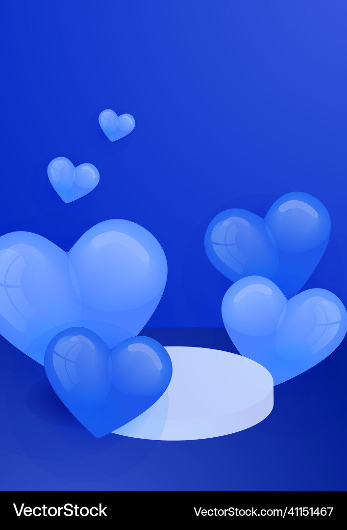 Blue universal love valentine background design Vector Image