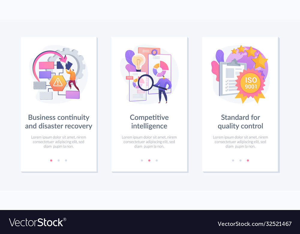 Business development app interface template Vector Image