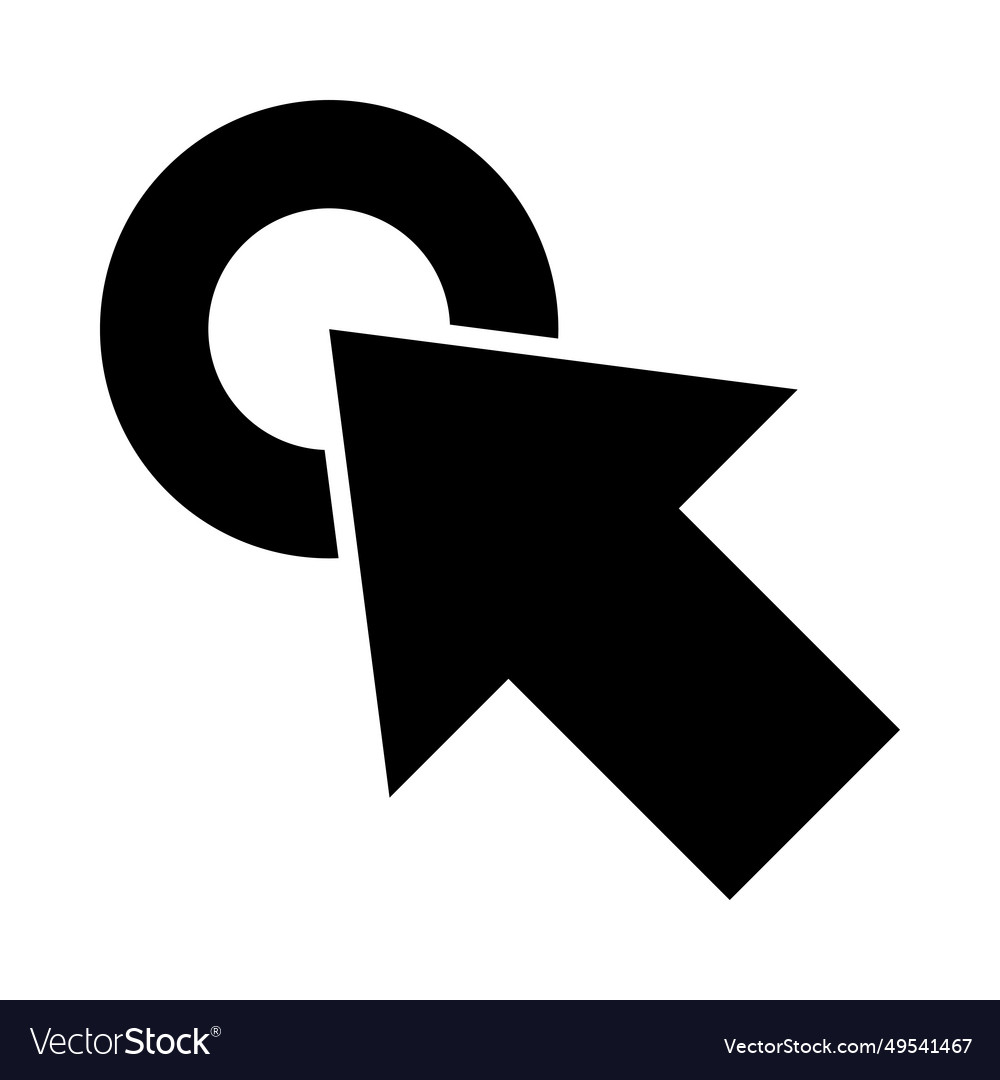 Click glyph icon for personal and commercial use Vector Image Click glyph icon for personal and commercial use Vector Image
