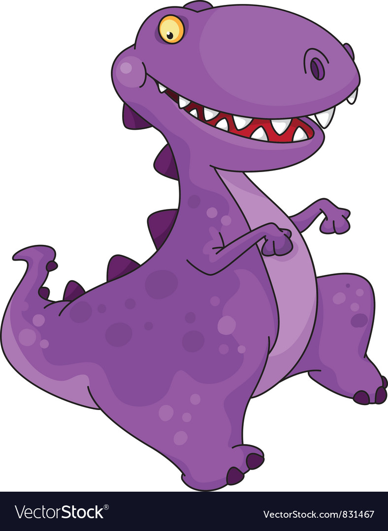 Dancing dinosaur Royalty Free Vector Image - VectorStock