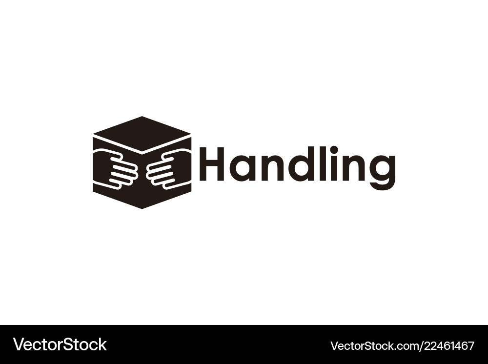 Hand and box logo designs inspiration isolated Vector Image
