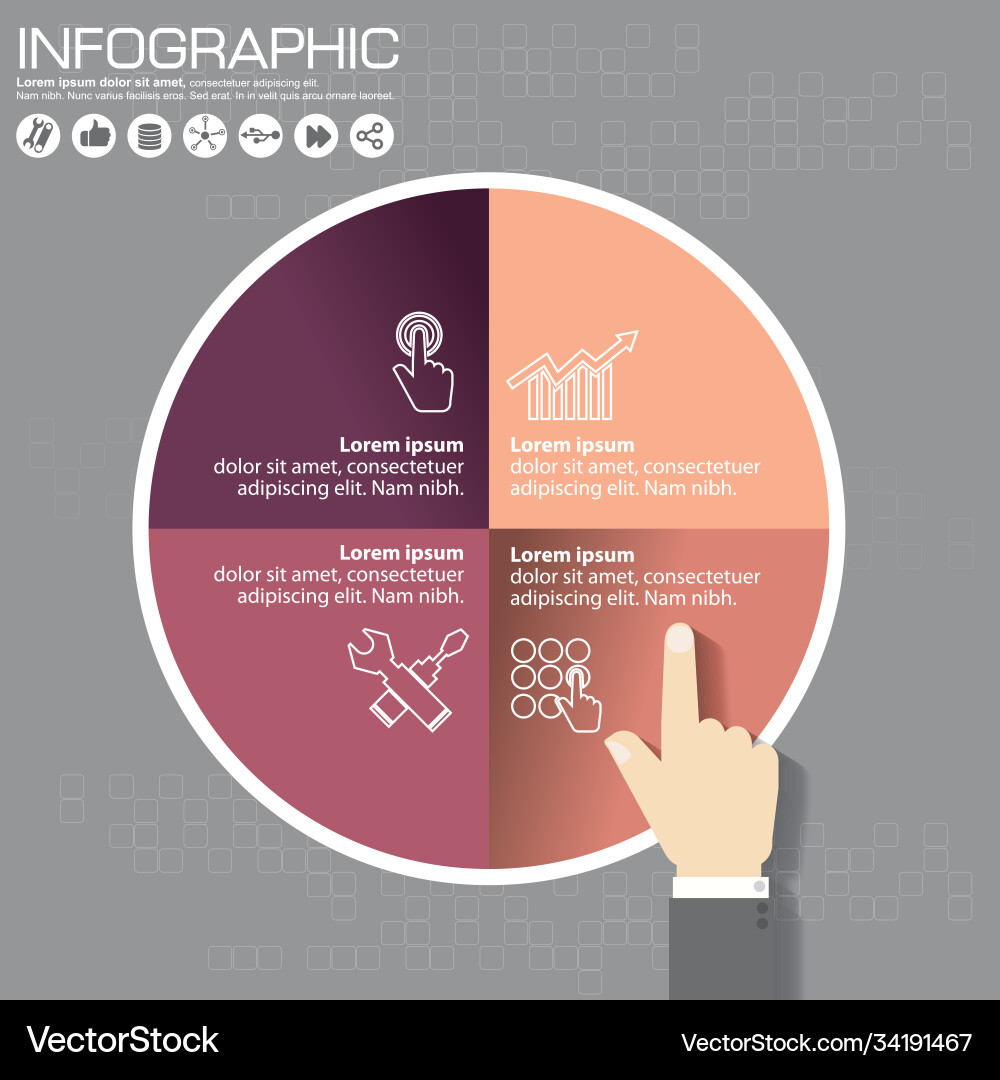 Infographic design template and business concept Vector Image