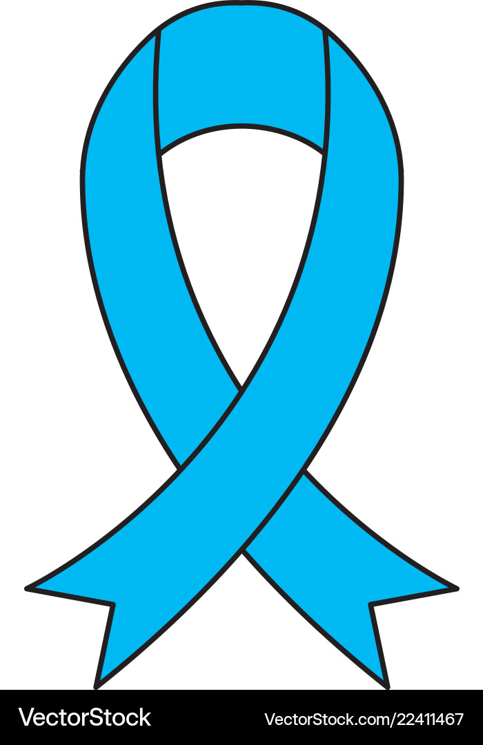 Medical blue ribbon Royalty Free Vector Image - VectorStock