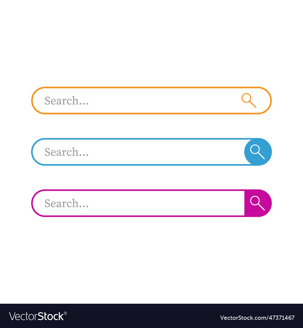 Search bar icons Royalty Free Vector Image - VectorStock
