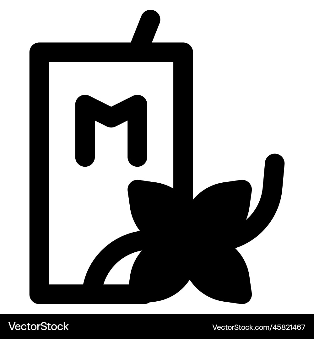 Tasty vanilla milk in throwaway package Royalty Free Vector