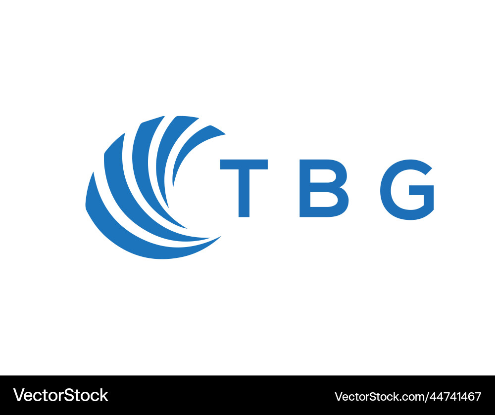 Tbg letter logo design on white background Vector Image