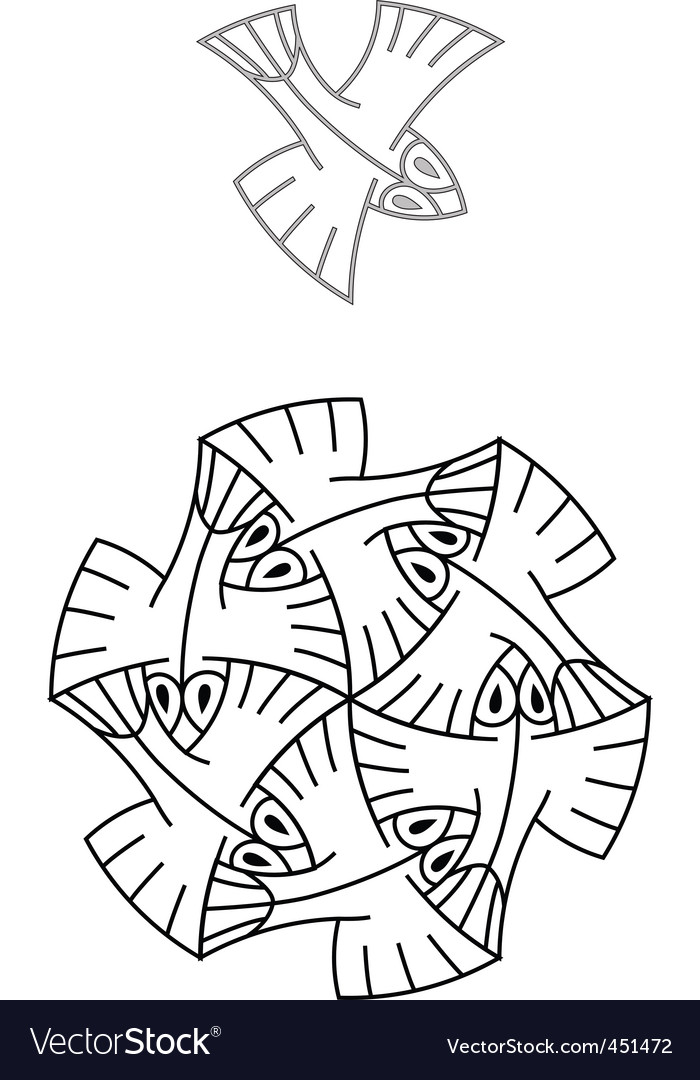 Escher01 Royalty Free Vector Image - VectorStock