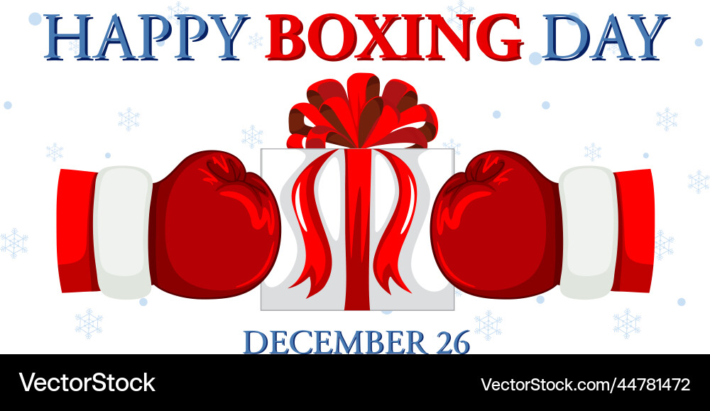 Happy boxing day banner design Royalty Free Vector Image