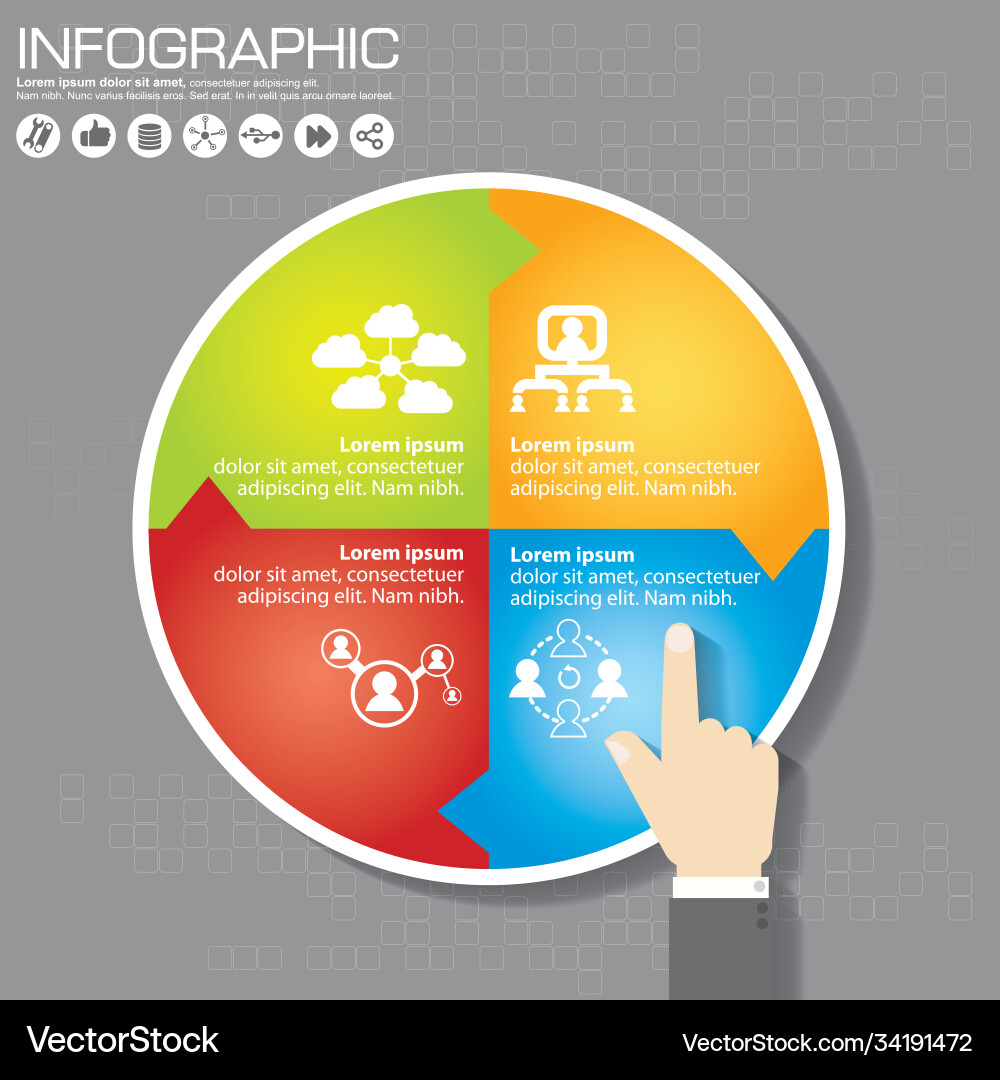 Infographic design template and business concept Vector Image