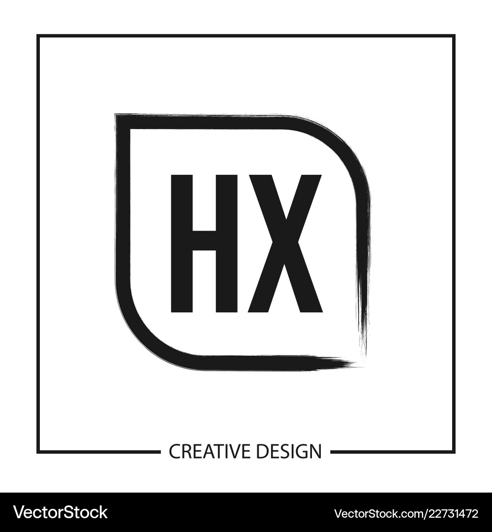 Initial letter hx logo template design Royalty Free Vector