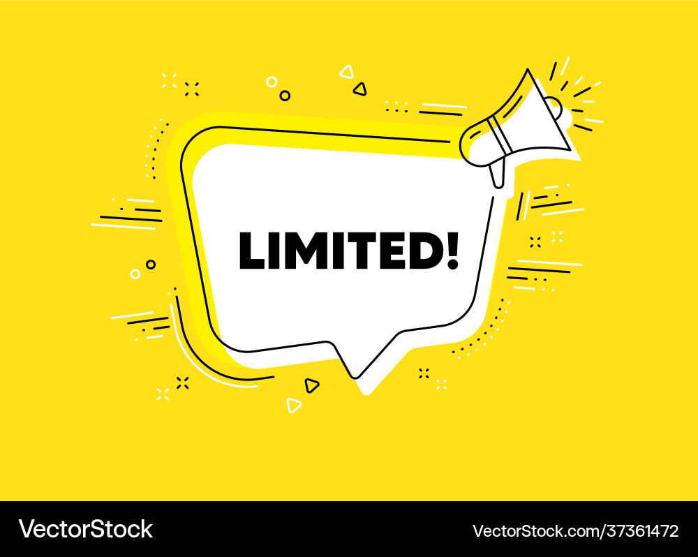 Limited symbol special offer sign Royalty Free Vector Image