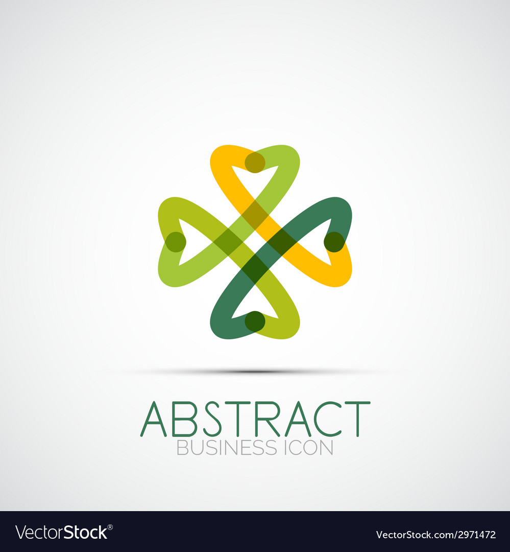 Line design loop logo Royalty Free Vector Image