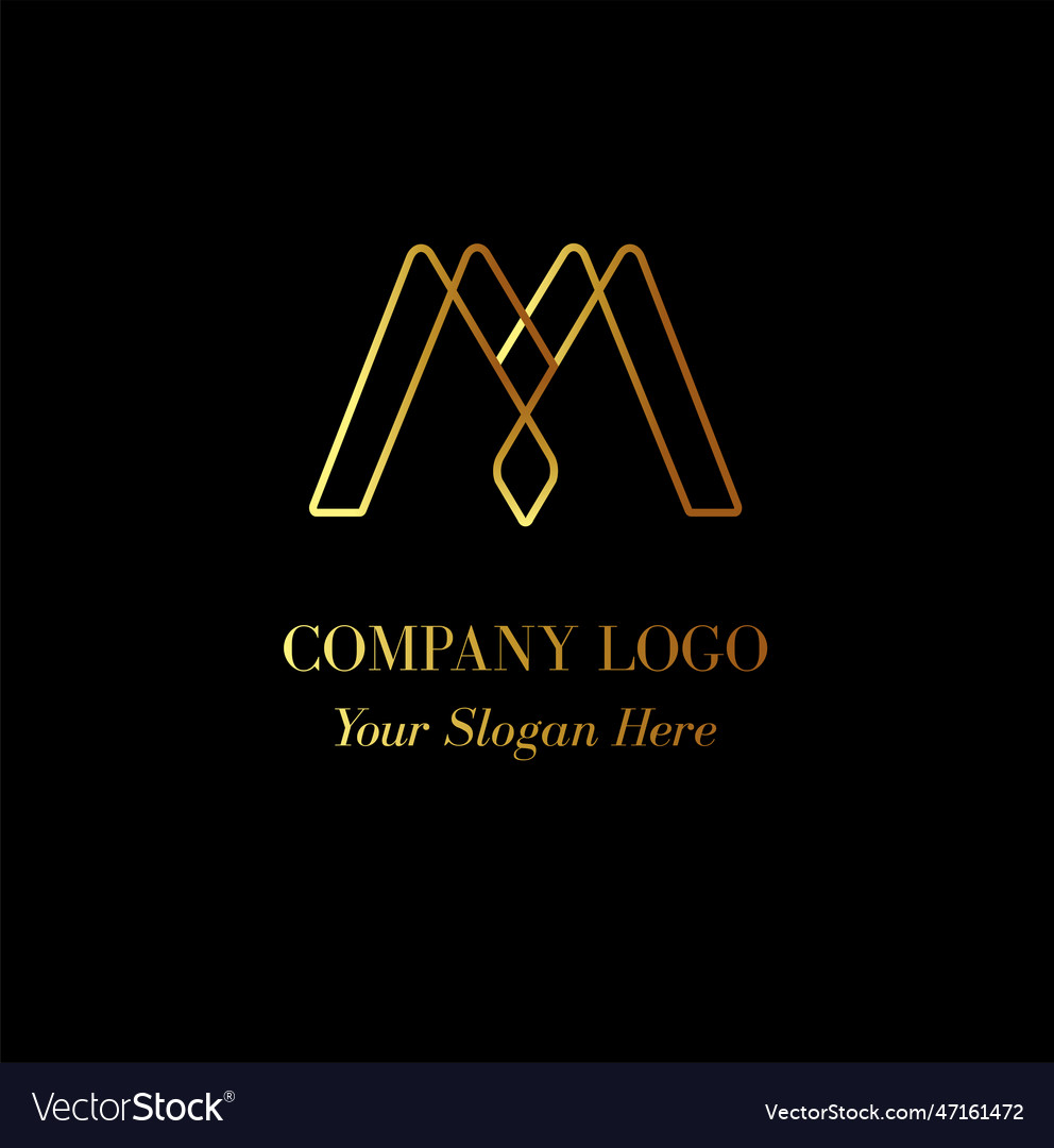 M monogram logo Royalty Free Vector Image - VectorStock