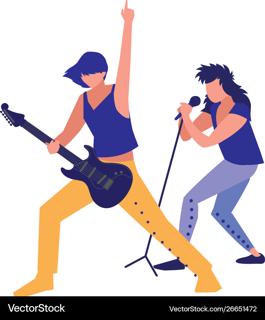 People musicians concert event design Royalty Free Vector