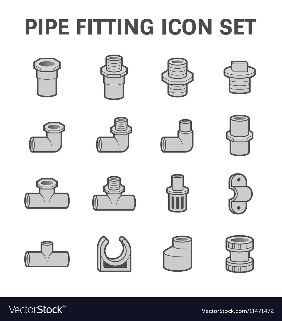 Pipe fitting icon Royalty Free Vector Image - VectorStock