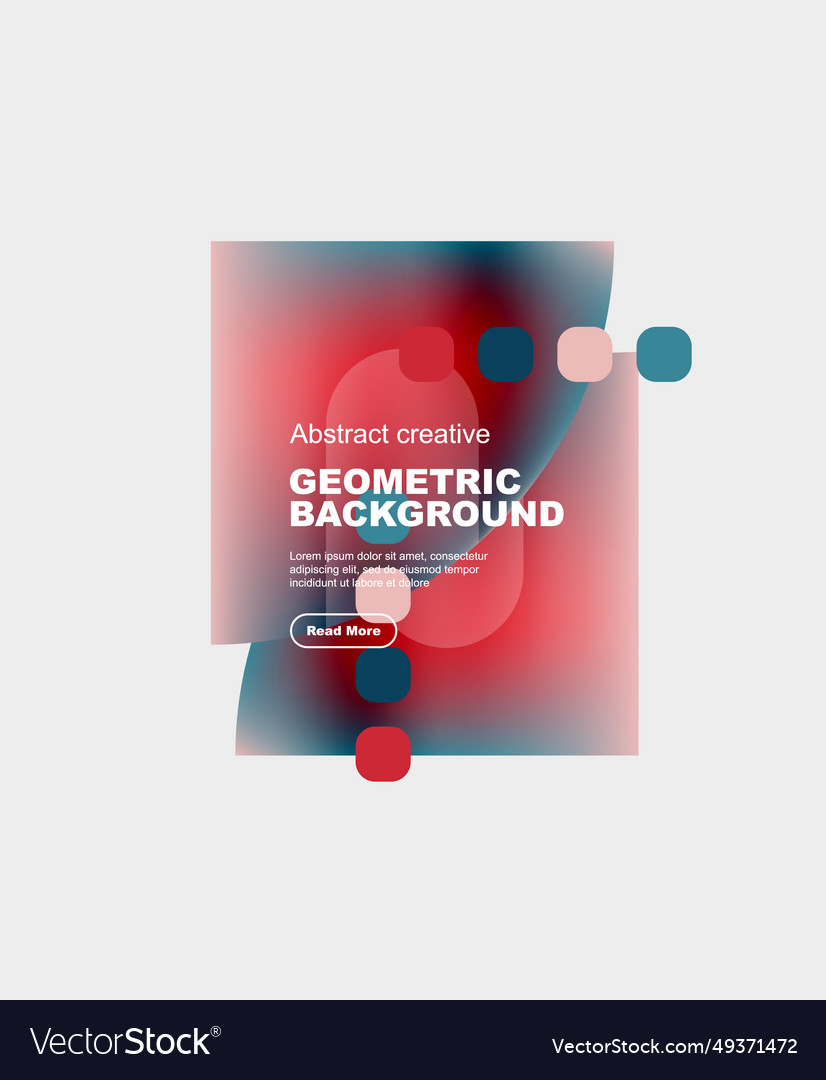 Round triangle and square composition Royalty Free Vector