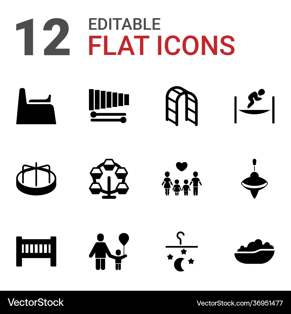 12 childhood icons Royalty Free Vector Image - VectorStock