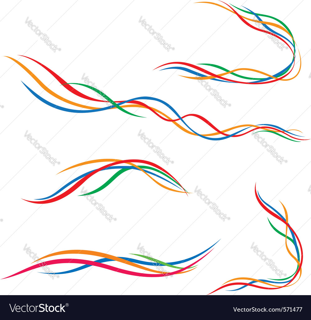 Abstract lines collection Royalty Free Vector Image