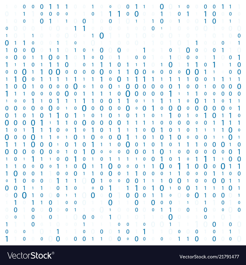 Background with digits on screen binary code zero Vector Image
