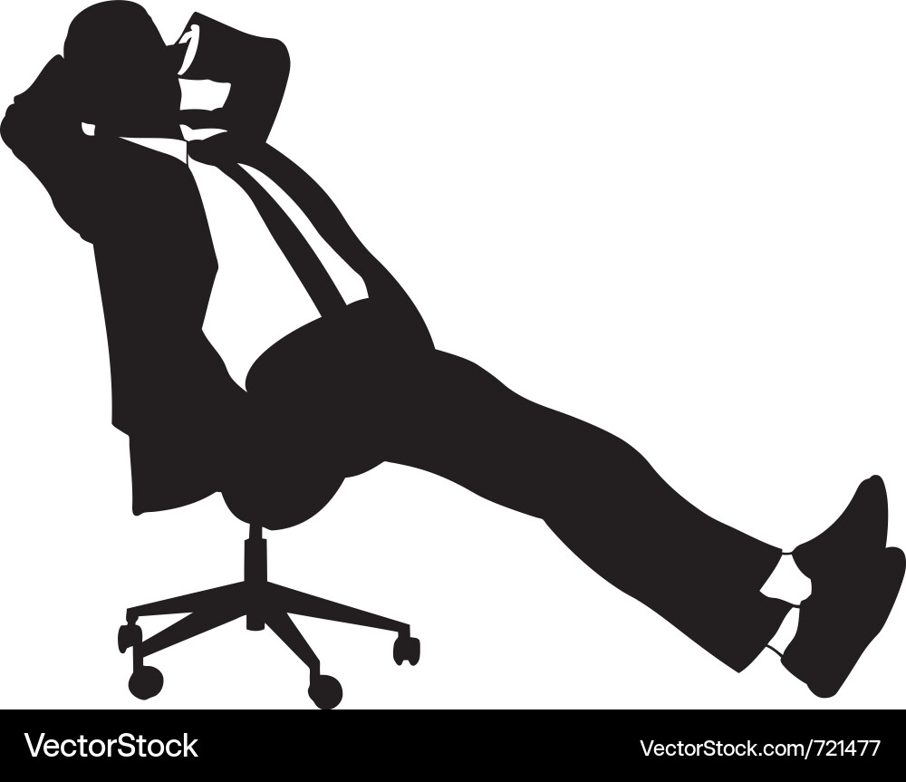 Businessman sitting on chair Royalty Free Vector Image