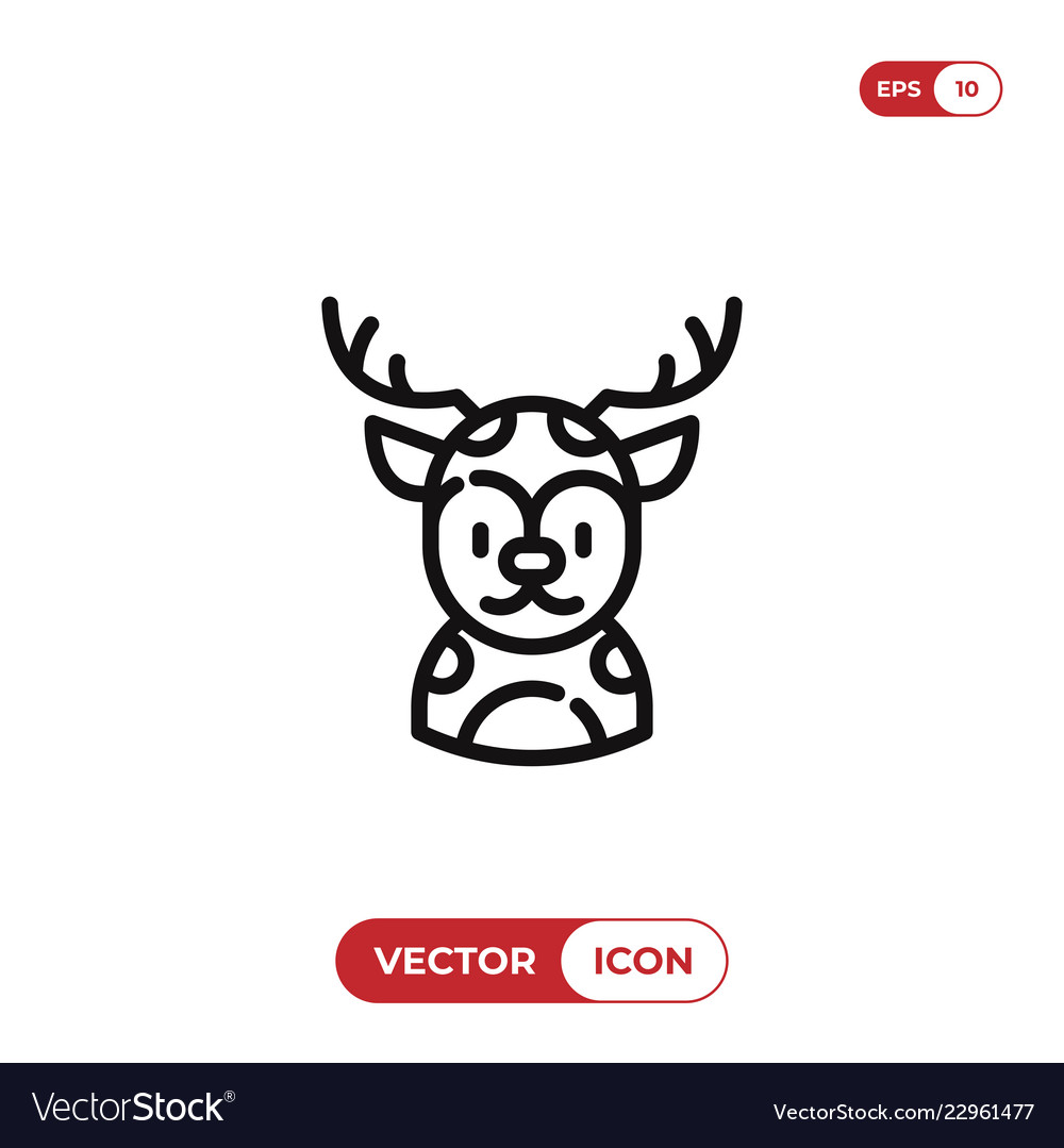 Deer icon Royalty Free Vector Image - VectorStock