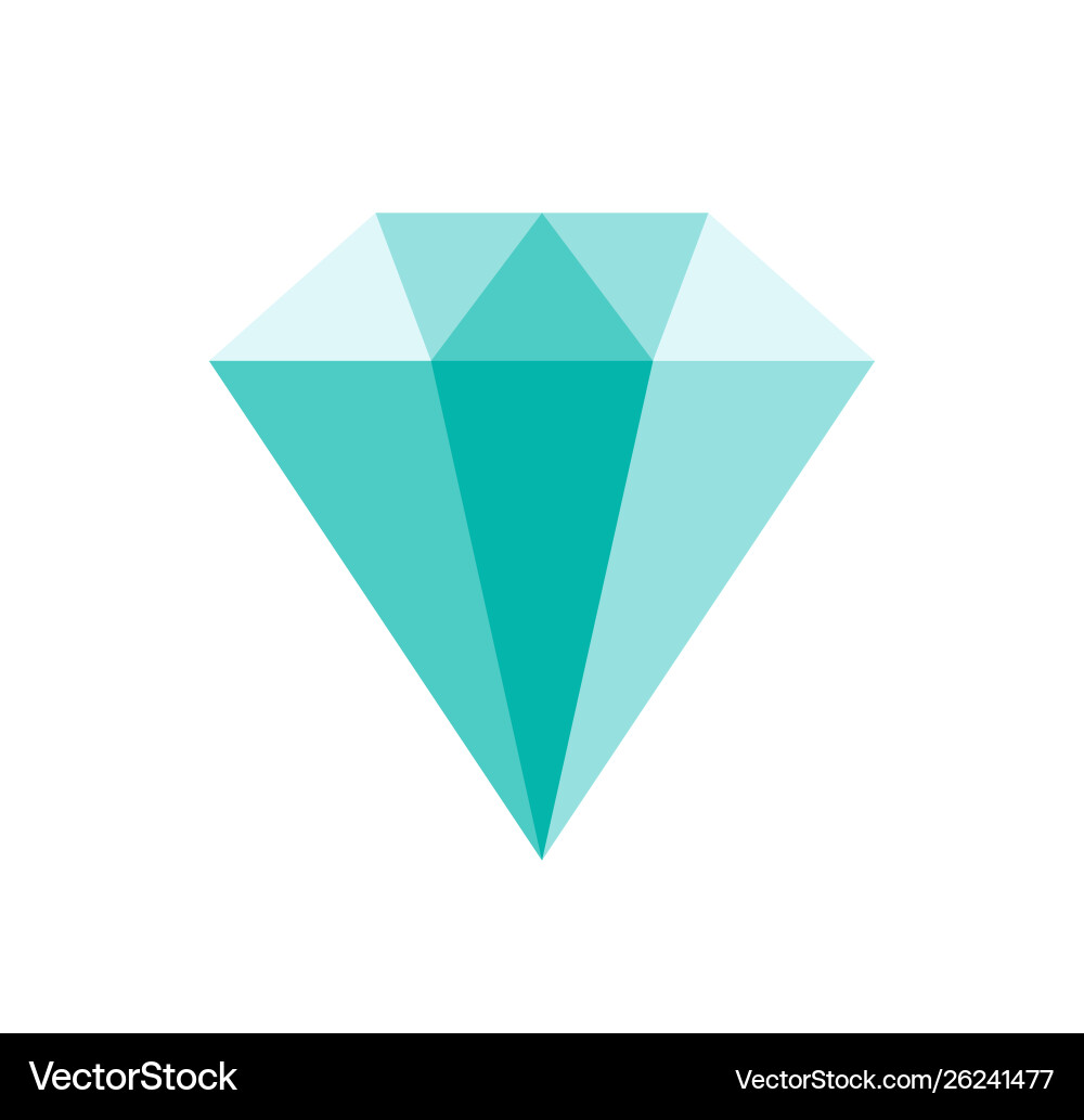 Diamond brilliant wealth symbol isolated Vector Image