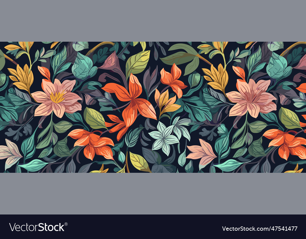 Floral pattern spring summer background Royalty Free Vector