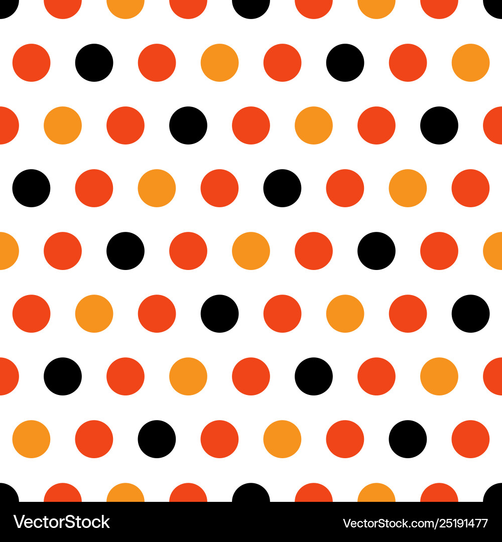 Halloween polka dots on white background Vector Image